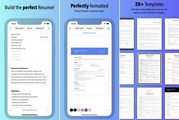 Les meilleures applications de création de CV sur iPhone