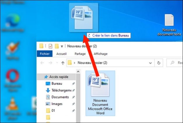 Comment créer un raccourci sur le bureau sous Windows 10