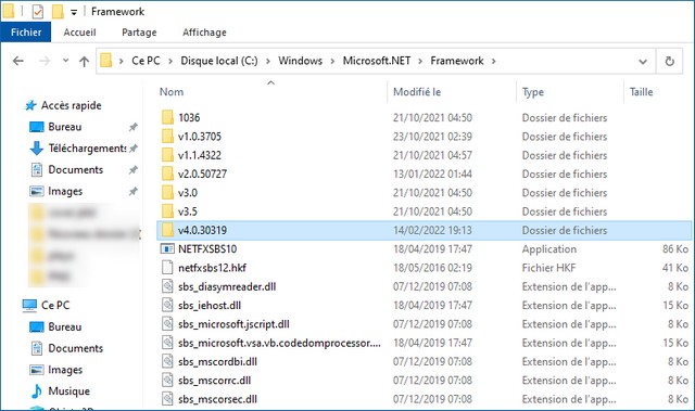 Comment vérifier la version de .NET Framework sur Windows 10