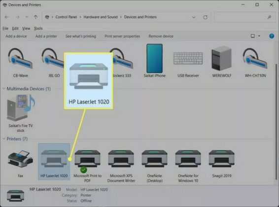 Comment créer un raccourci d'imprimante dans Windows 11