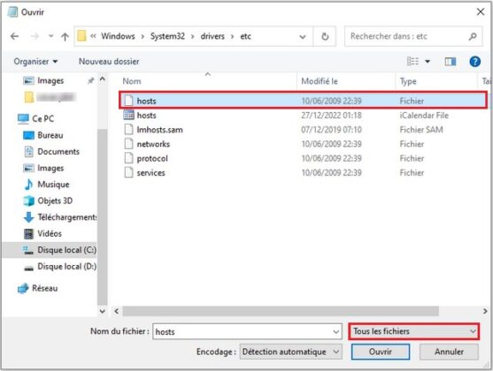 Comment modifier le fichier Hosts sur Windows 11