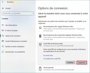 Windows 10 : comment supprimer le code PIN au démarrage