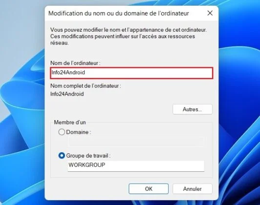 Changer le nom de votre ordinateur sous Windows 11