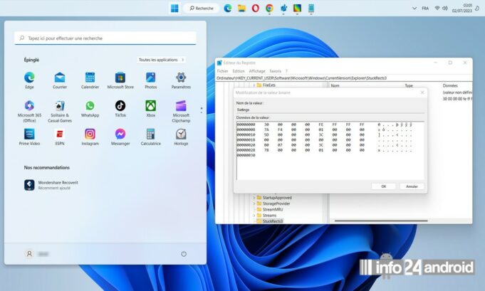 Windows 11 : comment déplacer la barre des tâches en haut - Info24Android