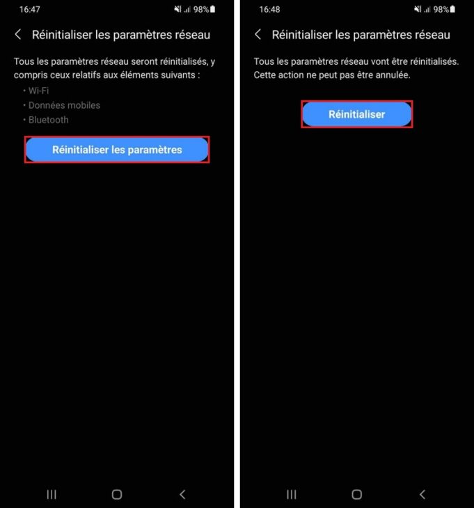 Comment réinitialiser les paramètres réseau sur Android