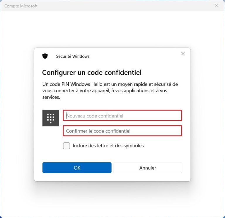 Comment changer le code PIN de Windows 11