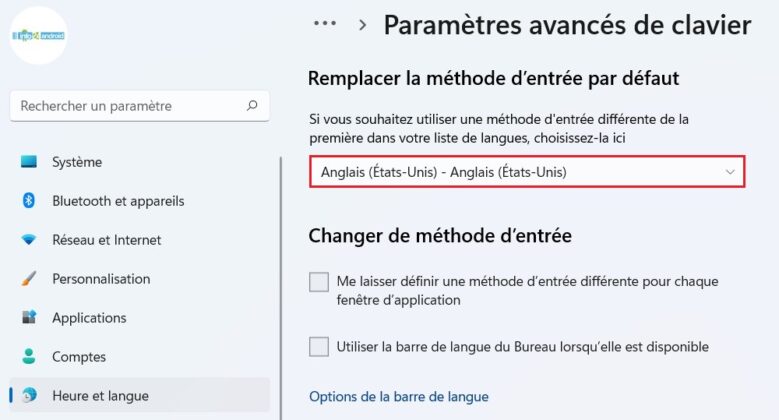 Comment changer son clavier AZERTY en QWERTY sur Windows 11