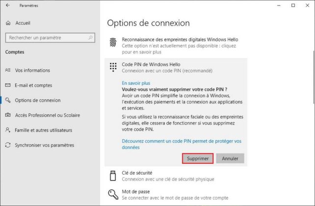 Comment configurer un code PIN dans Windows 10