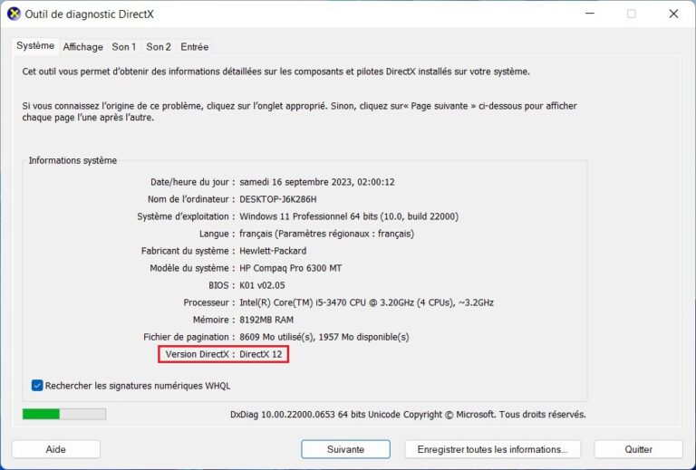 Télécharger et installer la dernière version de DirectX