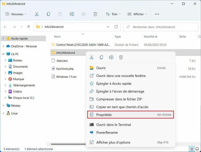 Ajouter des commentaires aux dossiers sous Windows 11
