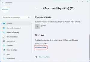 Windows 11 : comment activer BitLocker et chiffrer son PC