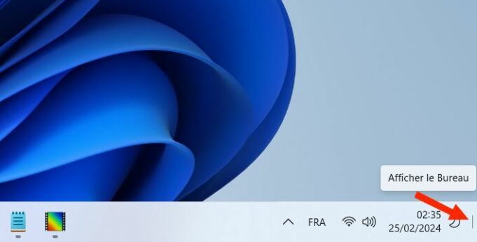 Comment activer le bouton Afficher le bureau dans Windows 11